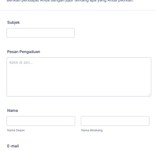 Formulir Pernyataan Pengaduan Template Formulir | Jotform