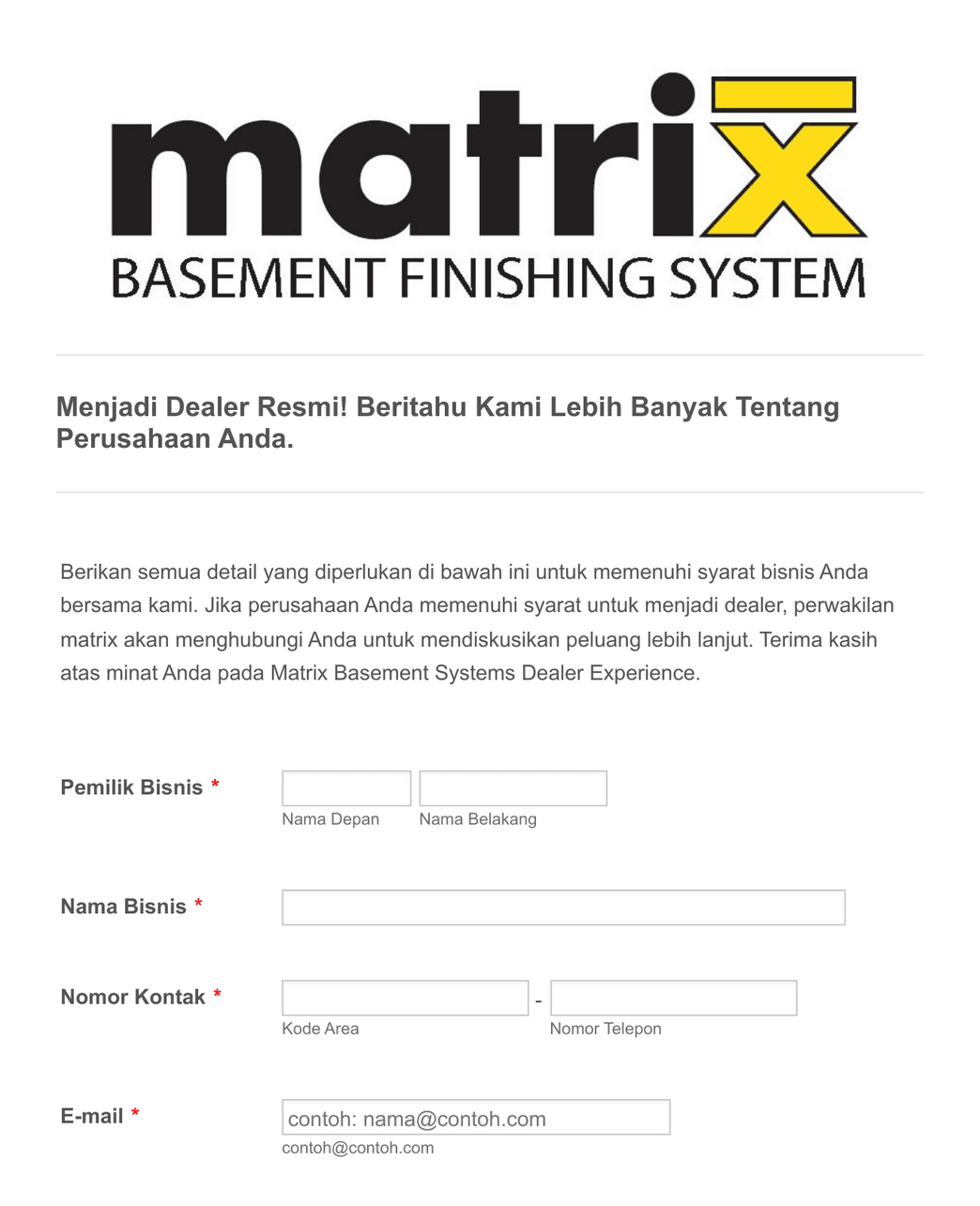 Formulir Registrasi Dealer Template Formulir | Jotform Formulir Registrasi Dealer Template Formulir | Jotform