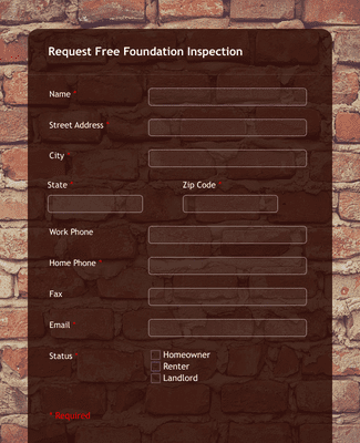 Foundation Inspection Request Form Template | Jotform