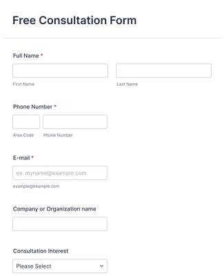 Free Client Consultation Form Template | Jotform