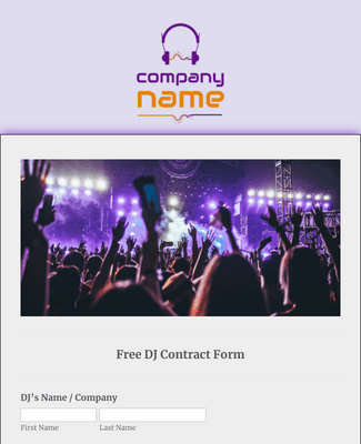 Free DJ Contract Form Template | Jotform