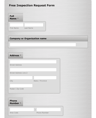 Free Inspection Request Form Template | Jotform