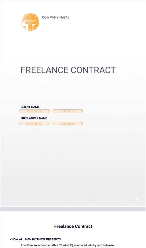 Freelance Contract Template - Sign Templates | Jotform