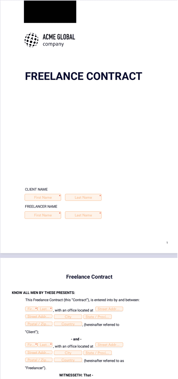 Freelance Contract Template Sign Templates Jotform