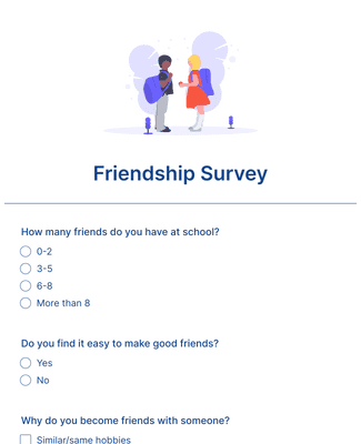 Friendship Survey Form Template | Jotform