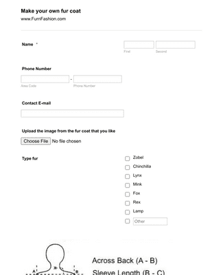 Clothes Order Form Template | Jotform