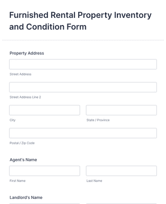 Furnished Rental Property Inventory and Condition Form Template | Jotform