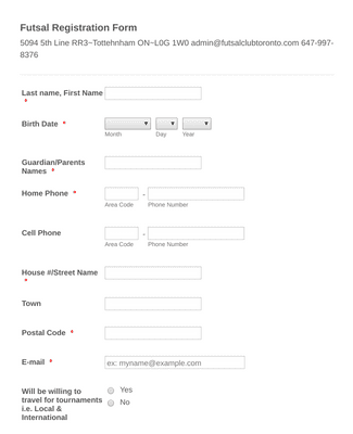 Team Registration Form Template | Jotform