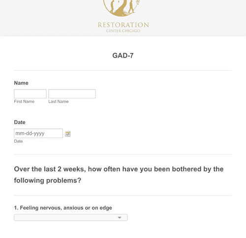 GAD-7 Form Template | Jotform