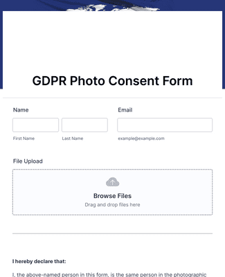 GDPR Photo Consent Form Template | Jotform