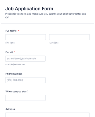 General Application Form Template | Jotform