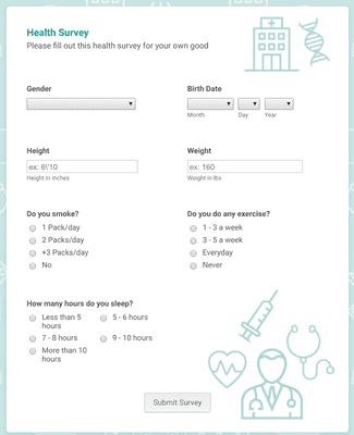 General Health Survey Form Template | Jotform