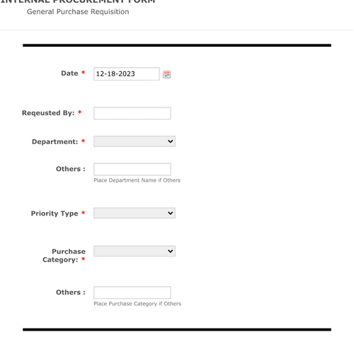 General Purchase Requisition Form Template | Jotform