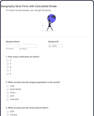 Geography Quiz Form Template | Jotform