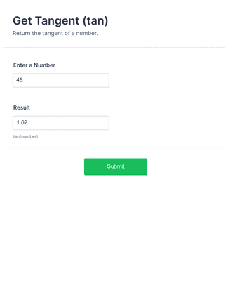 Get Tangent (tan) Form Template | Jotform