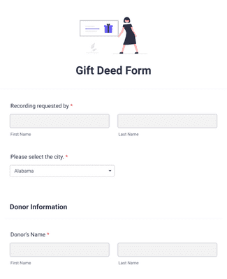 Gift Deed Form Template | Jotform