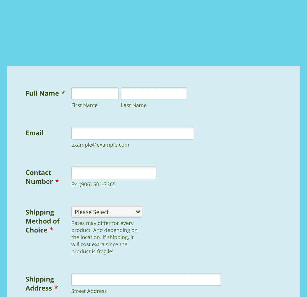 Glass Album Order Form Template | Jotform