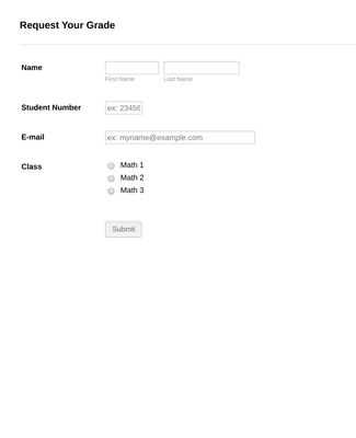 Grade Request Form Template | Jotform