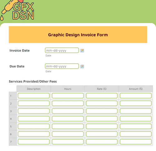 Graphic Design Invoice Form Template | Jotform