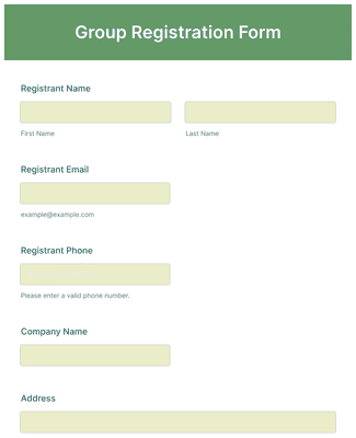 Group Registration Form Template | Jotform