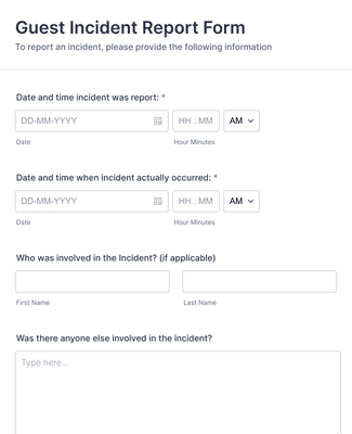 Schimmas Cleaning Incident and Improvement Report Form Template | Jotform