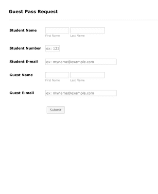 Guest Pass Request Form Template | Jotform