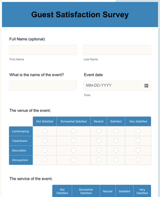 Guest Satisfaction Survey Form Template | Jotform