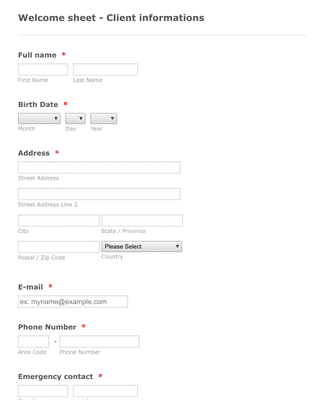 Psychology Questionnaire Form Template | JotForm