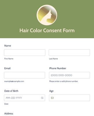 Hair Color Consent Form Template | Jotform