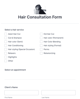 Hair Consultation Form Template | Jotform