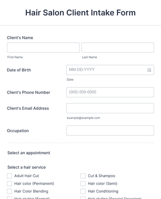 Free Client Consultation Form Template | Jotform