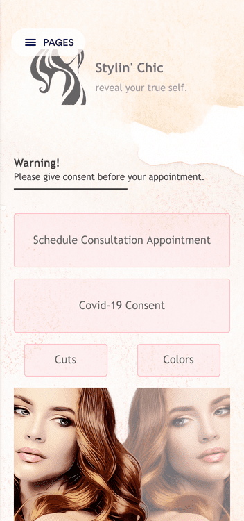 Hair Stylist App Template Jotform