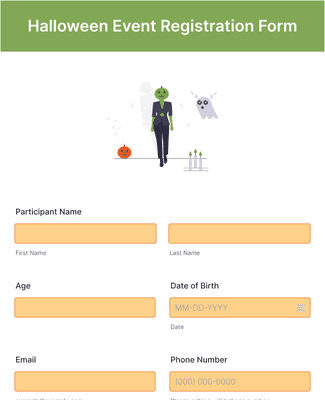 Halloween Event Registration Form Template | Jotform