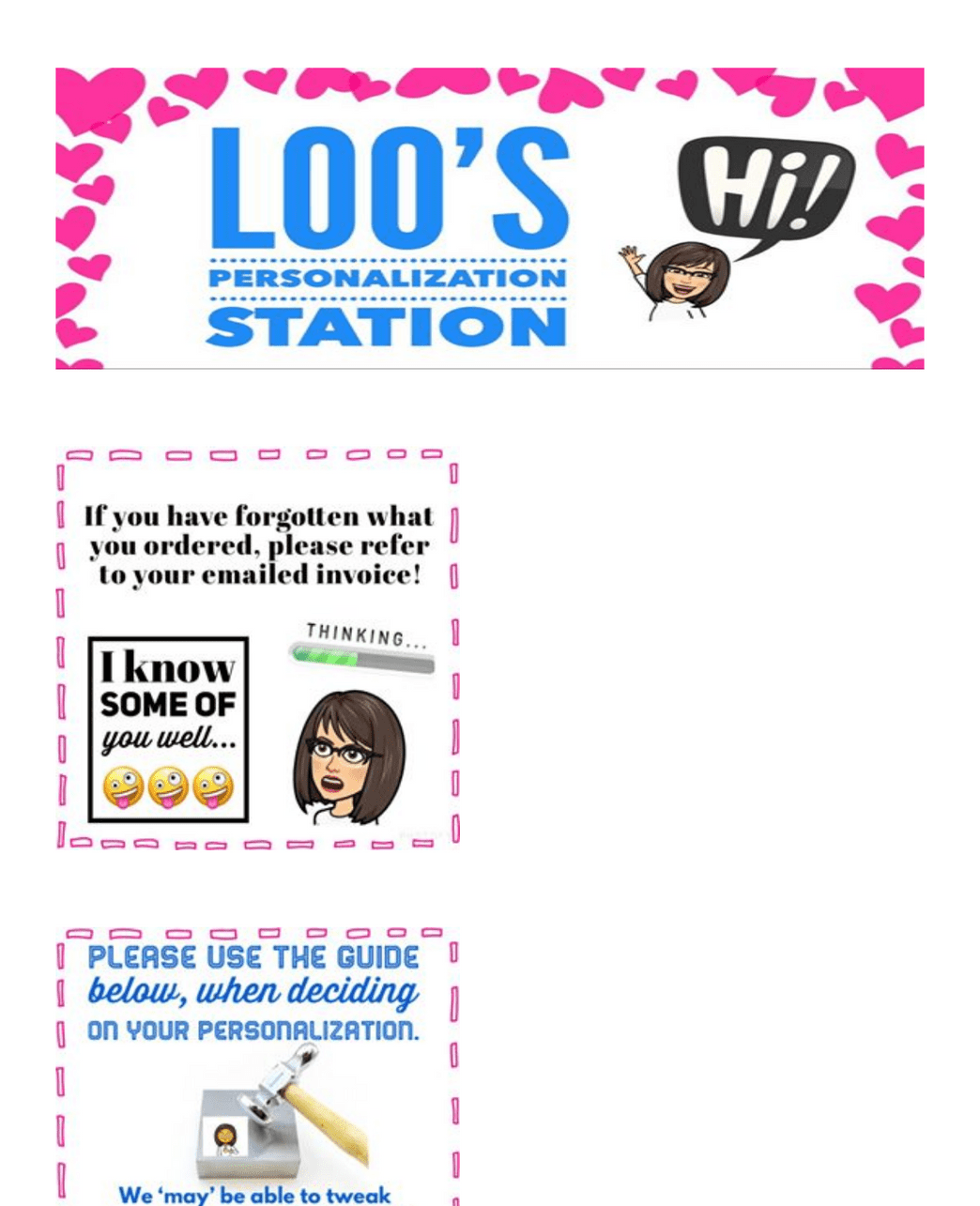 Handmarks - Personalization Form Template | Jotform