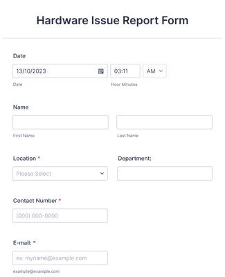Hardware Issue Report Form Template | Jotform