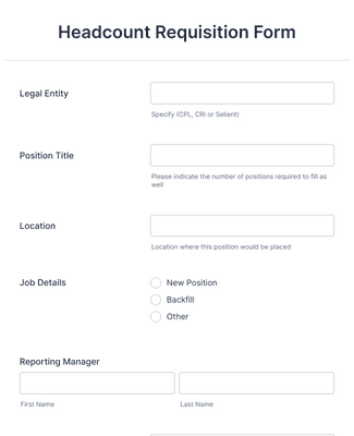 Headcount Requisition Form Template | Jotform