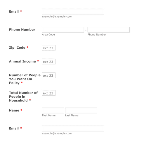 Health Insurance 2020 Form Template | Jotform