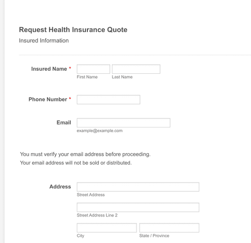 Health Insurance Client Intake Form Template | Jotform