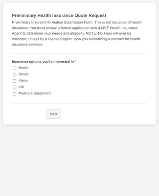 Health Insurance Intake Form Template | Jotform