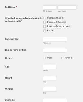 Healthy weight loss transformation Form Template | Jotform