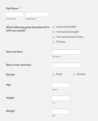 Healthy weight loss transformation Form Template | Jotform