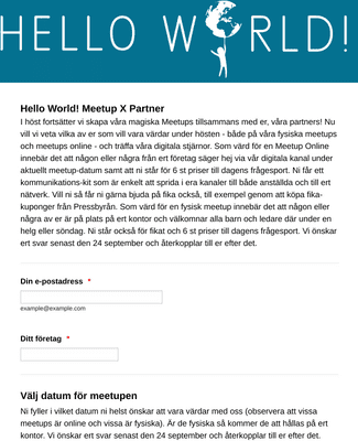 Företagskonto Form Template | Jotform