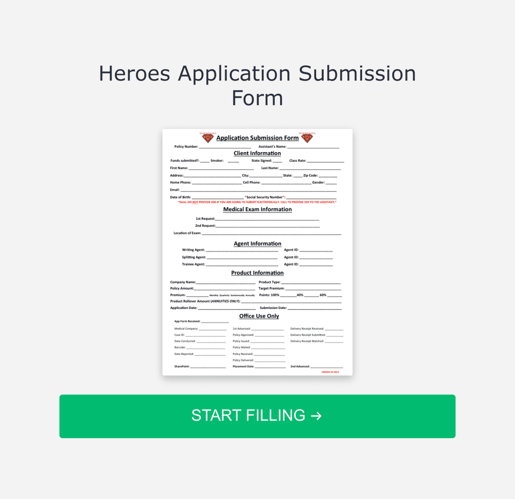 Heroes Application Submission Form Template | Jotform