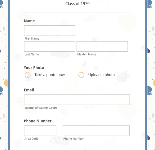 High School Memory Book Form Template | Jotform