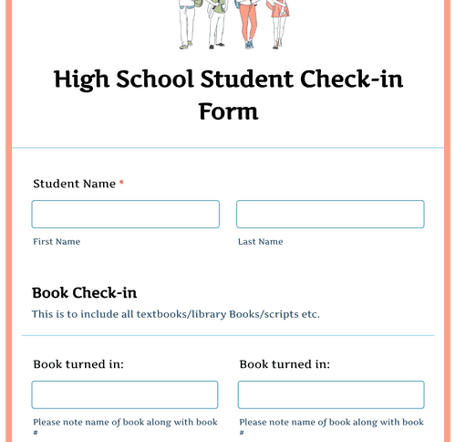 High School Student Check-in Form Template | Jotform