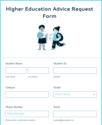 Higher Education Advice Request Form Template | Jotform