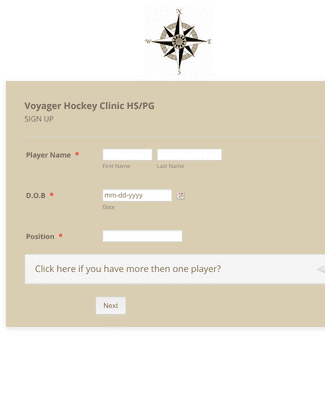 Hockey Sign Up Form Template | Jotform