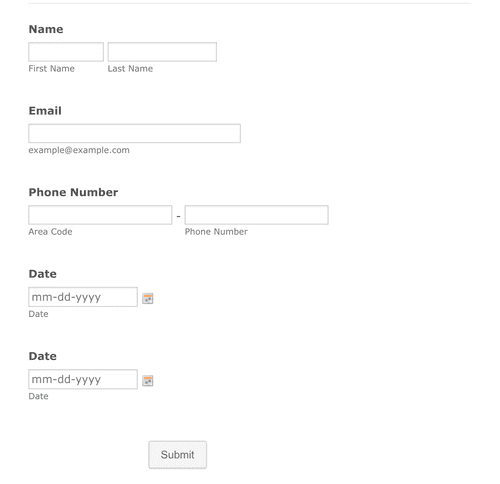 Holiday Application Form Template | Jotform