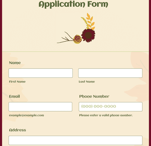 Holiday Food Basket Application Form Template | Jotform