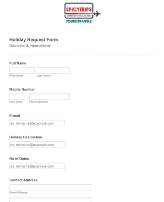 Holiday Request Form Template | Jotform